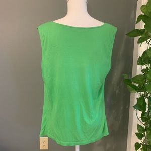 Talbots | Tops | Talbots Green Drape Tanksize Medium | Poshmark